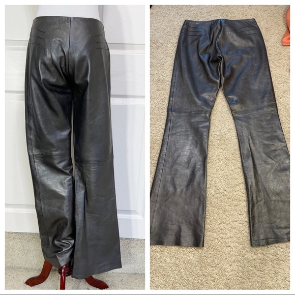 Cache | Pants & Jumpsuits | Cache Metallic Leather Pants | Poshmark